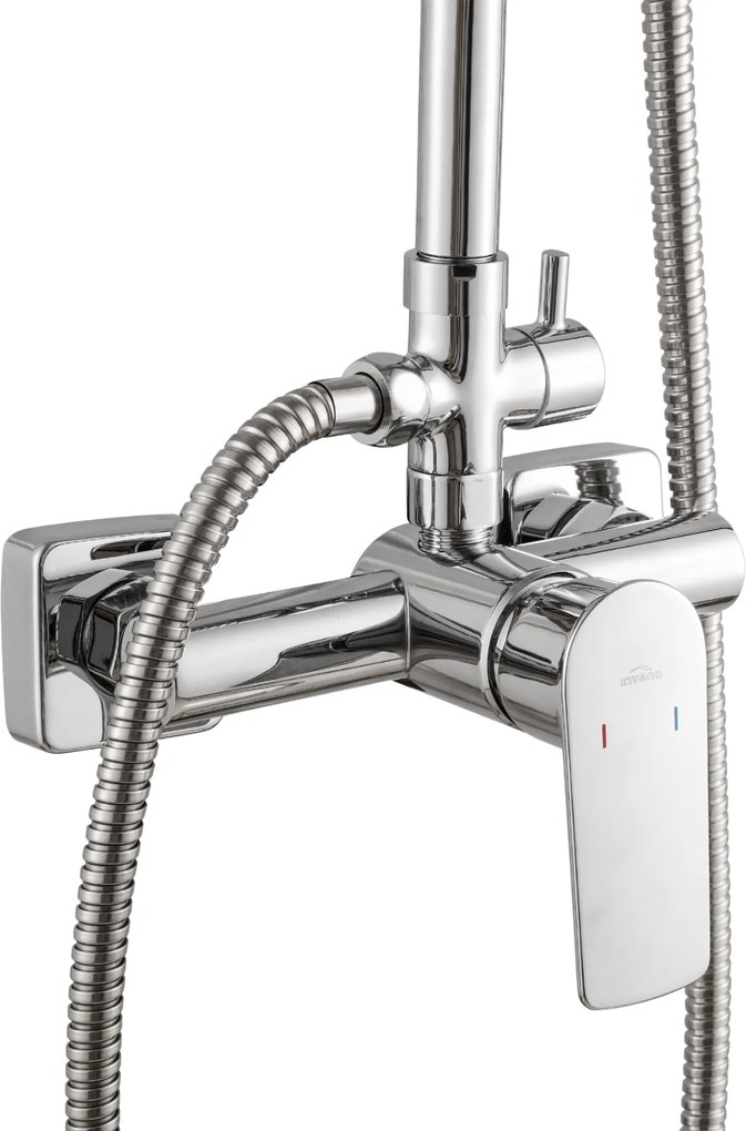 Invena Invena, DESZCZOWNIA Z BATERIE NATRYSKOWĄ STELONA, CHROM, INV-AU-34-B01-Q
