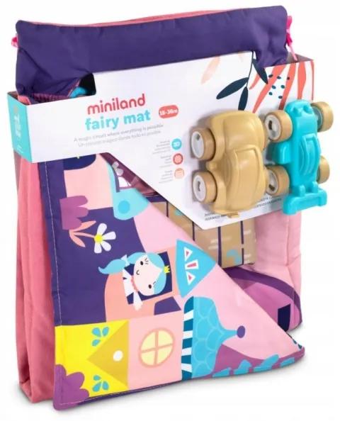 Miniland hrací deka s 2 autíčky Víla, růžová