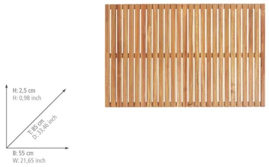 WENKO 25578100 - Rohož ACACIA 55x85 cm hnědá