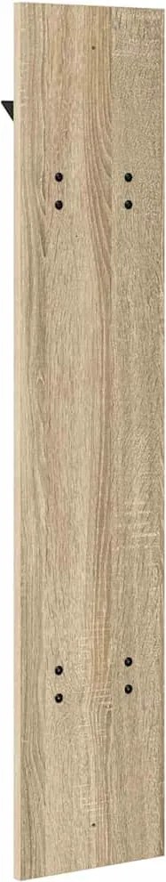 věšák, nástěnný, 1 prkno, háčky, kompozitní dřevo, 100x20x1,5 cm, dub sonoma, Dekorino TK20260016