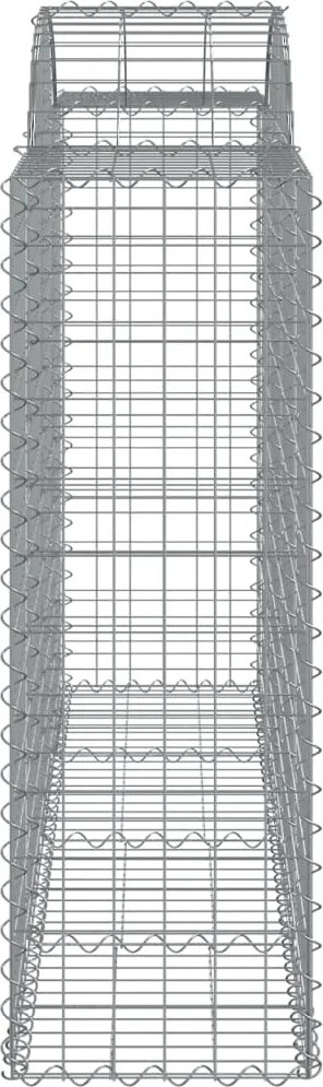 Klenuté gabionové koše 15ks 200x50x120/140cm pozinkované železo 3146354