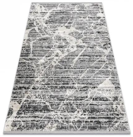 Moderní koberec TULS strukturální, střapce 51322 Mramor šedá / slono velikost 160x220 cm | krásné koberce cz