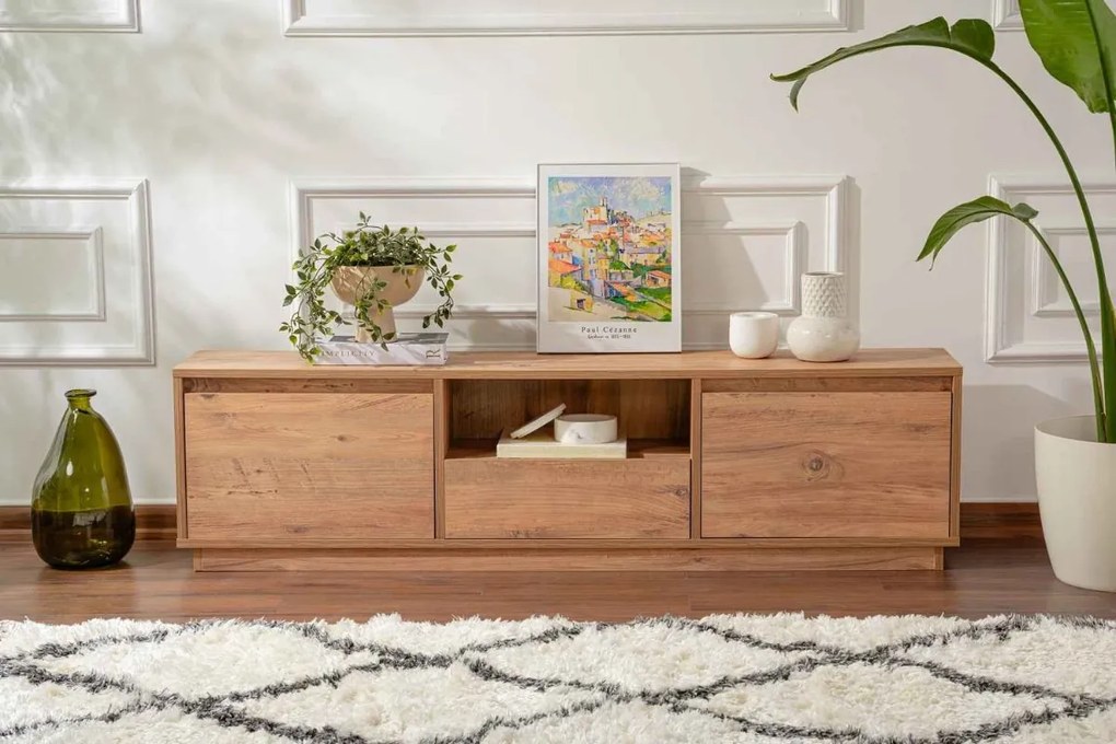Designový TV stolek Tanaquil 160 cm atlantská borovice