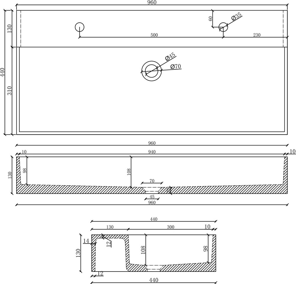 Sapho Sapho, Koupelnový set NIRONA 100, bílá, KSET-063