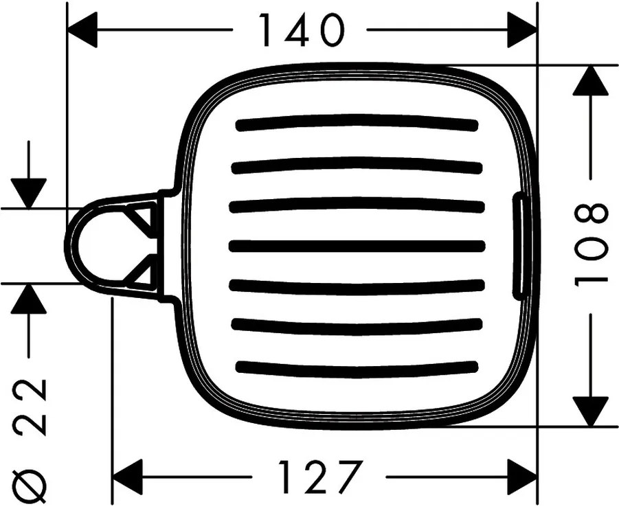 Hansgrohe Casetta, miska na mýdlo E, chromová, HAN-26519000