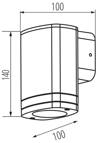 Kanlux 38884 - Venkovní nástěnné svítidlo ZEVI 1xGU10/10W/230V IP54 černá