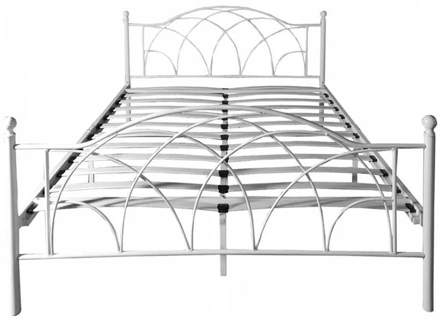 Lotti kovový postelový rám s roštem jako dárek, ve více rozměrech a barvách - bílý 90x200 cm