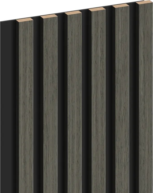 Mexen Lam-B, akustické stěnové lamely 275 × 30 cm, HDF deska 4 mm, technická dýha, dub onyxový, S100-275307-3015-010