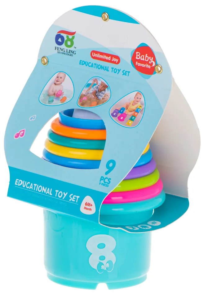 Creative Corner Vzdělávací hrnky věž s pyramidovými čísly a ovocem