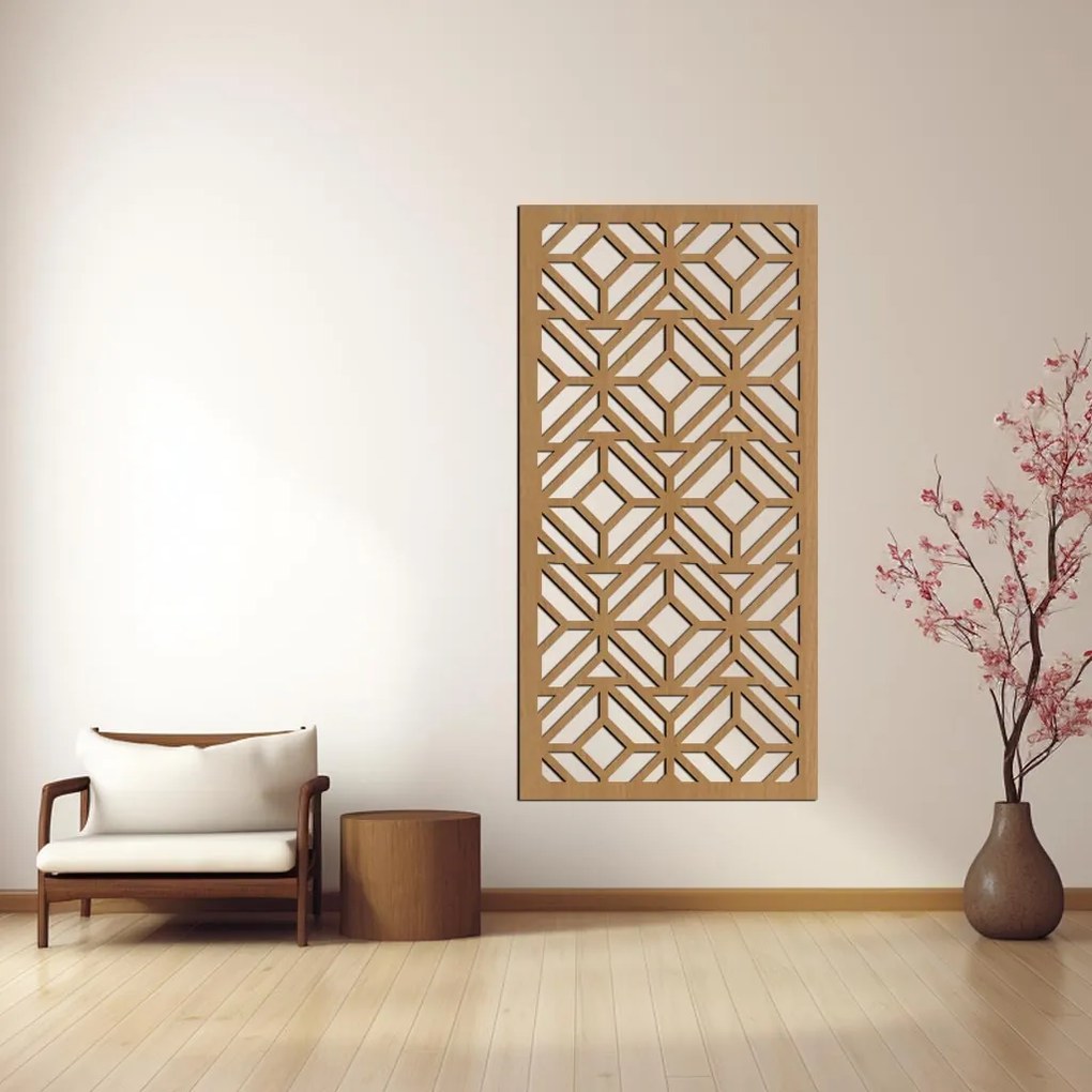 dřevo života Dřevěný dekorační panel na zeď CROSS Rozměry (cm): 30x60, Barevný vzor: Třešeň