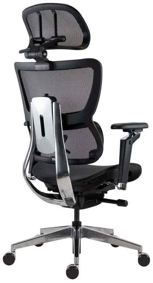 Antares Kancelářská ergonomická židle FIERO — síť, černá, nosnost 150 Kg