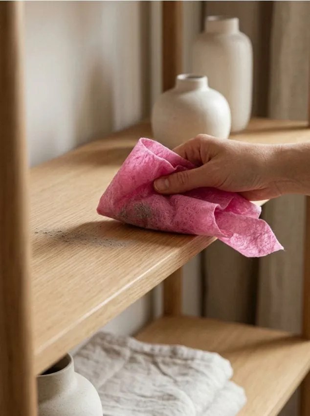 Sinsay - Čisticí utěrky v roli 20 listů - pastelová růžová