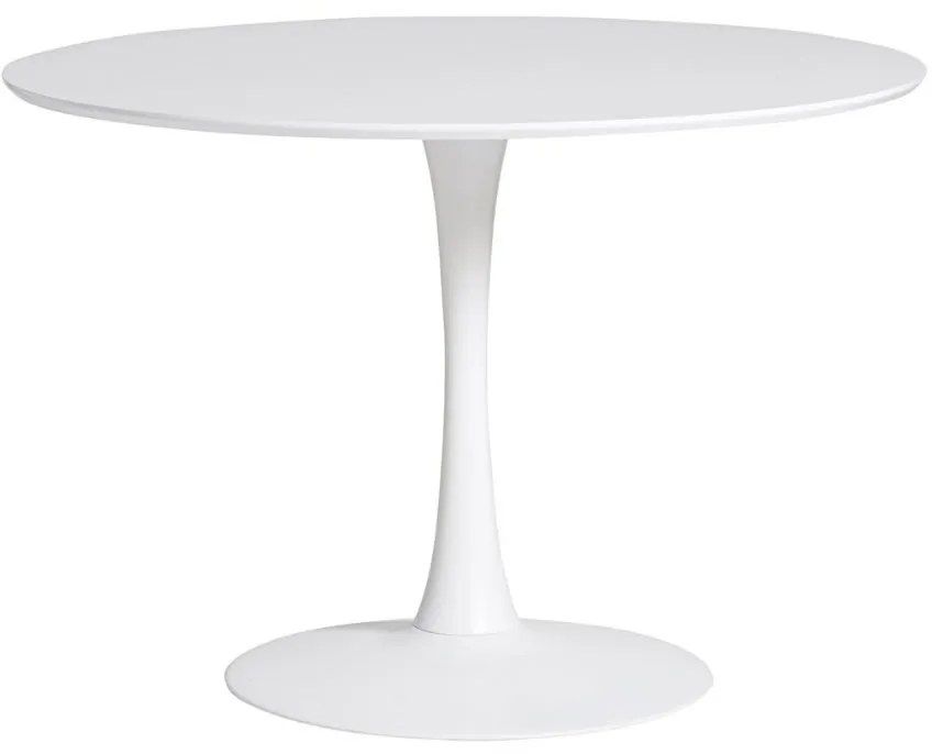 DNYMARIANNE -25% Bílý kulatý jídelní stůl Marckeric Oda 110 cm