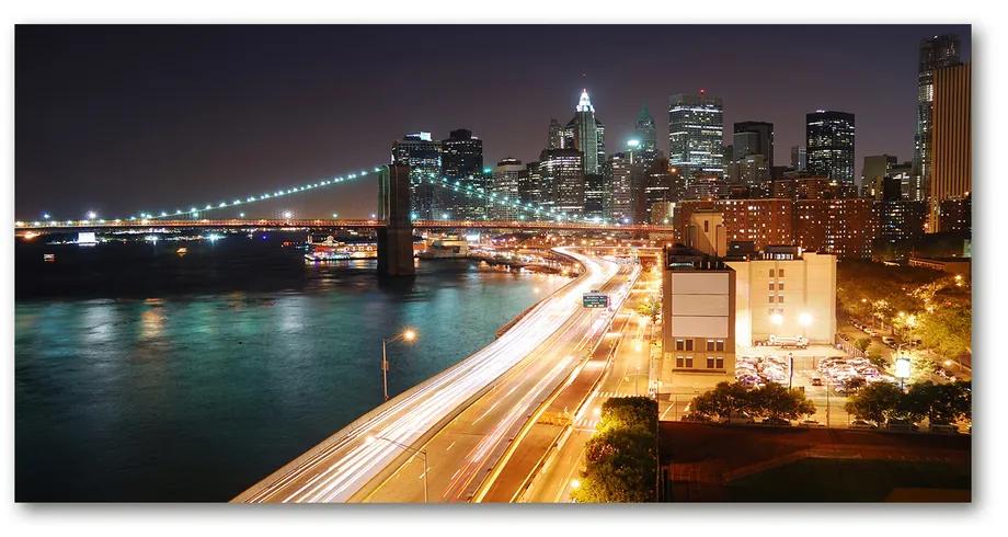 Wallmuralia Foto obraz akryl do obýváku New York noc 120x60 cm