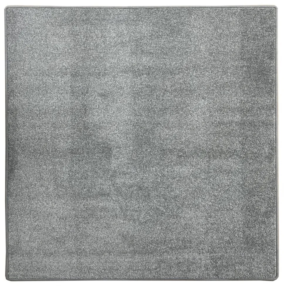 Vopi, Kusový koberec Messina šedá čtverec, 100x100, šedá, ložnice