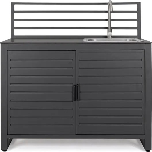 BIZZOTTO Modul zahradní kuchyňské linky s dřezem ANIA antracit 120x62 cm 0790377