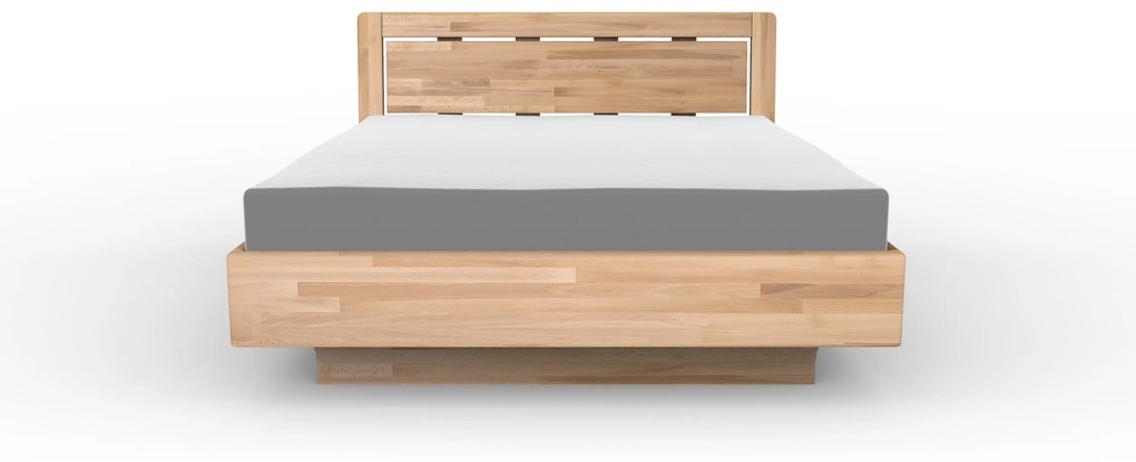 Masivní postel JUPITER - Solwo Design Dřevo a odstín oleje: DUB Cink - Olej odstín DO203, Rozměr spací plochy: 140x200