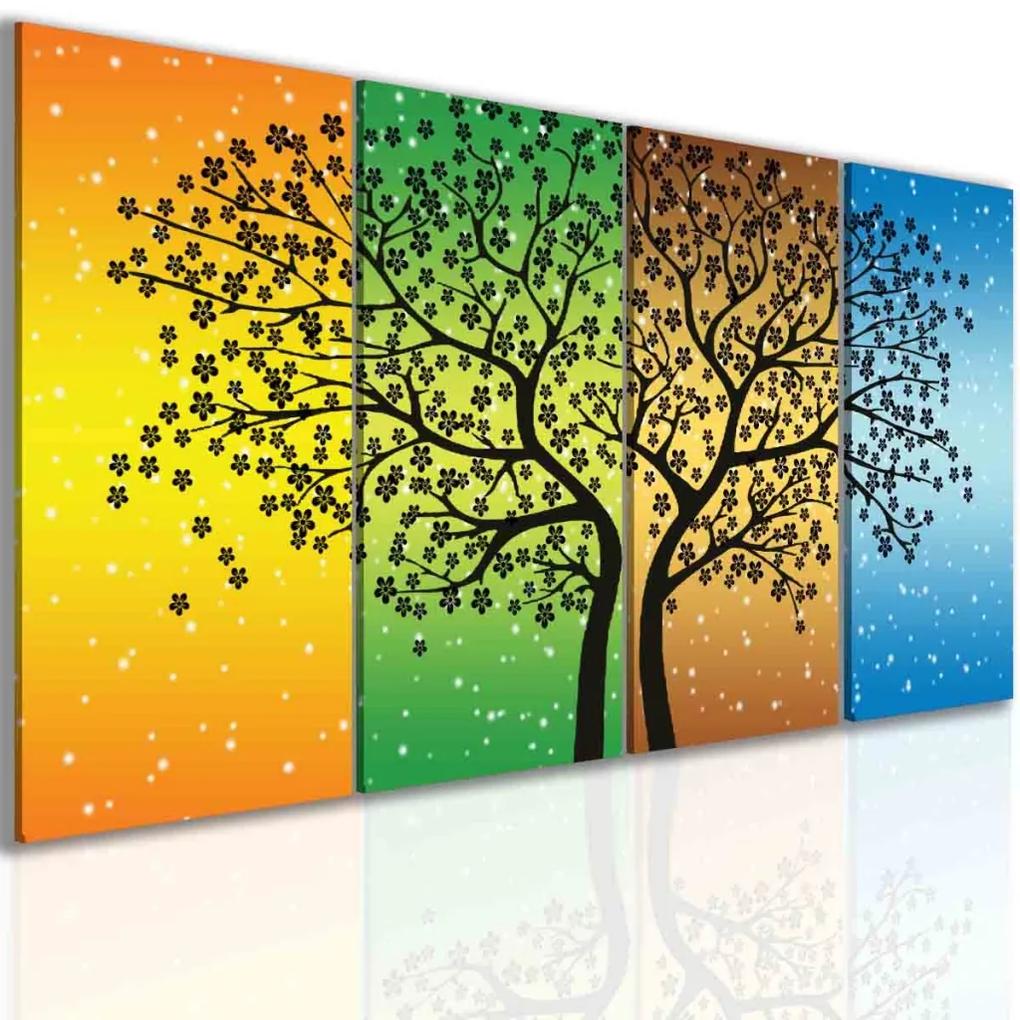 Malvis ® Obraz strom roční období III Velikost: 160x80 cm