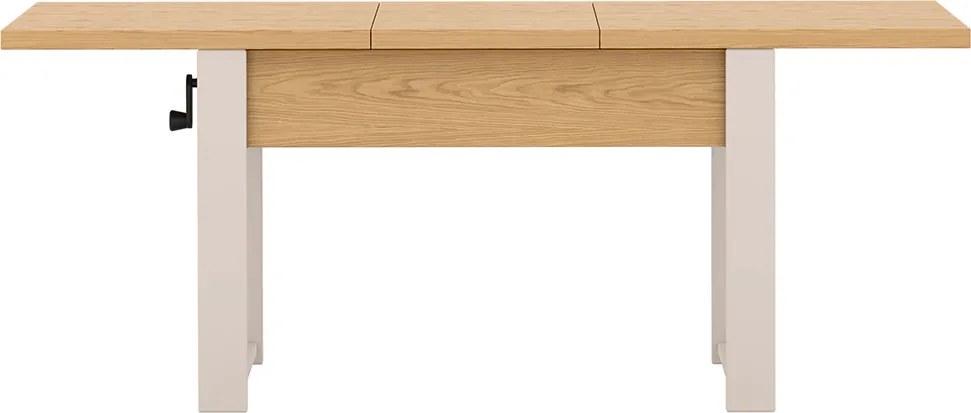 Rozkládací polohovací konferenční stolek HOGO 3v1 | 120-157x62,5-74,5x67 cm | síla horní desky 32 mm | dub bookmatch/nohy kašmír