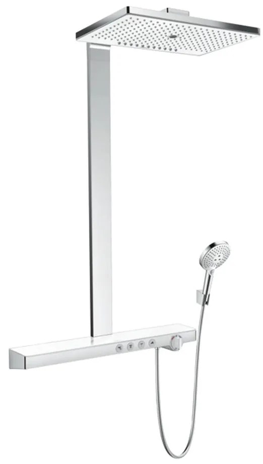 Hansgrohe Rainmaker Select, Showerpipe 460 3jet EcoSmart 9 l/min s termostatem, bílá/chromová, HAN-27029400