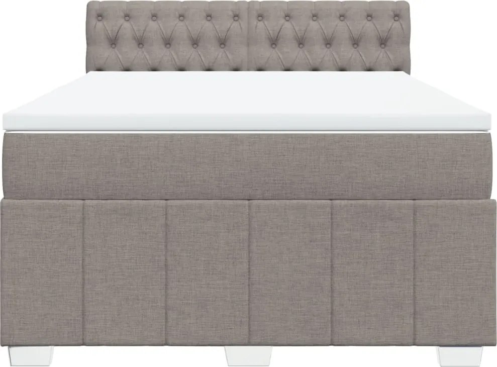 Box spring postel s matrací taupe 160x200 cm textil 3289430