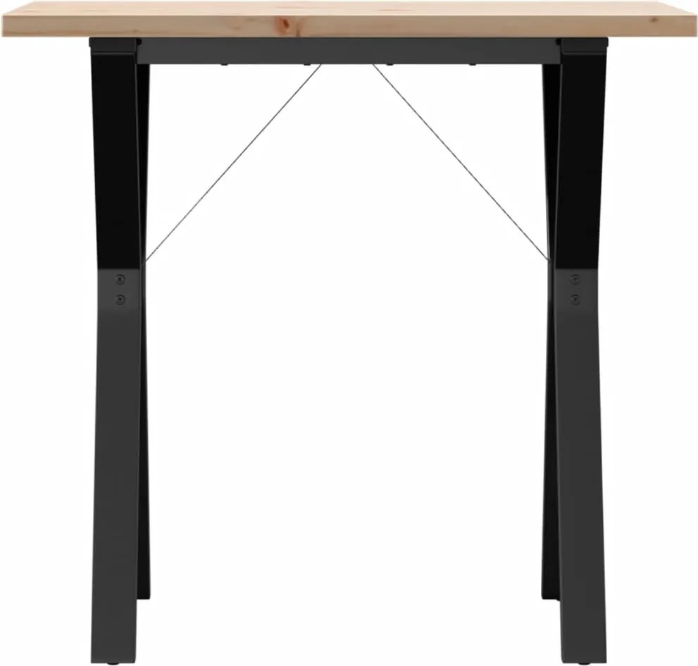 Jídelní stůl s Y rámem 80 x 50 x 75,5 cm borové dřevo a ocel 3282782