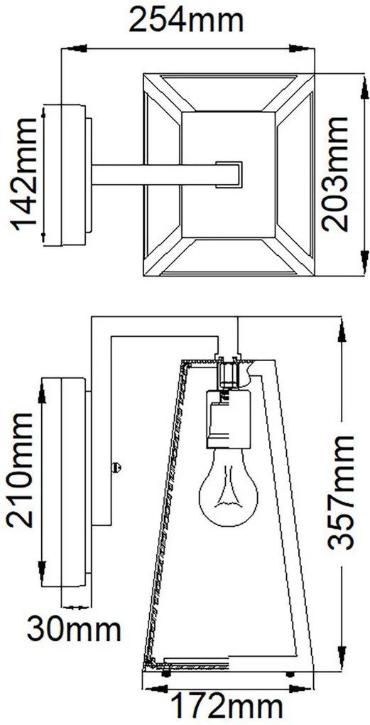 Venkovní světlo na fasádu Elstead DELISON M 1xE27 IP44