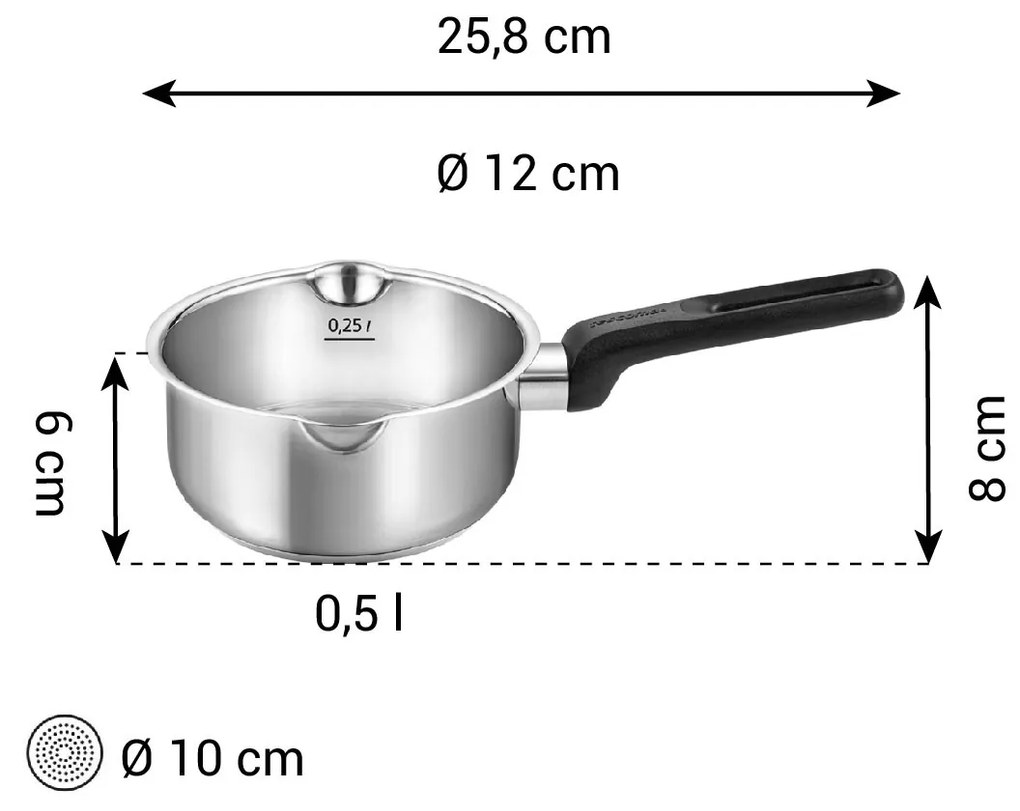 TESCOMA Rendlík BRAVA s oboustrannou nálevkou ø 12 cm, 0,5 l