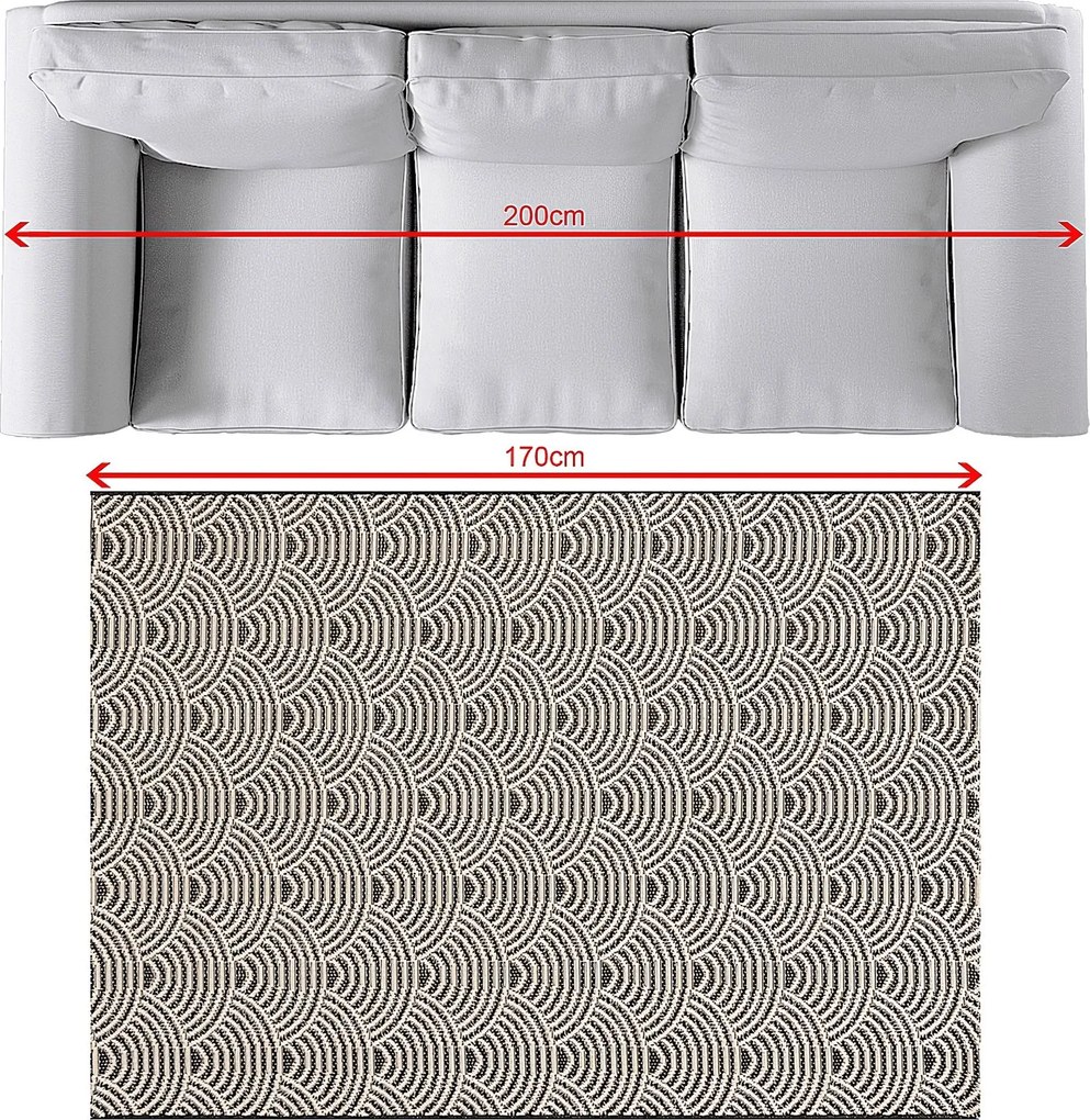 Koberec Jersey Home beige/black 120x170cm