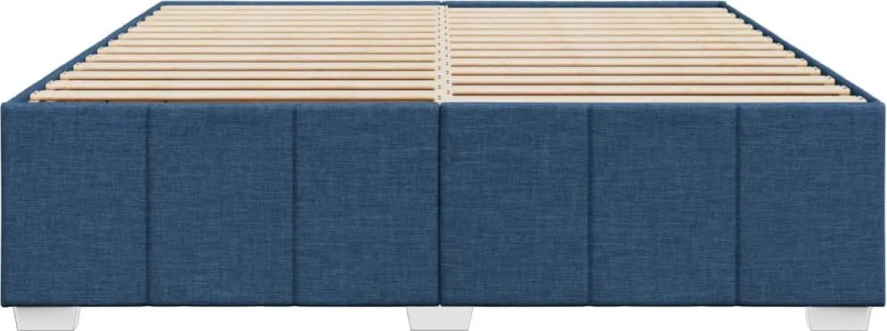 Rám postele bez matrace modrý 200 x 200 cm textil 3284866