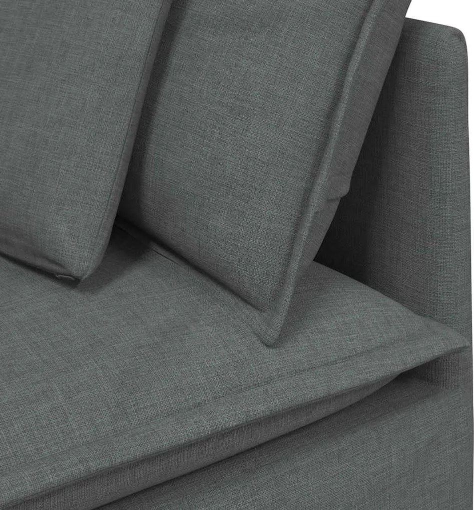 Modulární pohovka s polštáři textil tmavě šedá 3321238