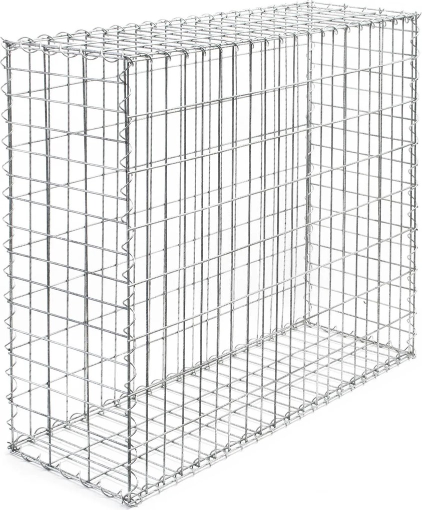 Gabionový koš Wiltec – 100 × 80 × 30 cm (61071)