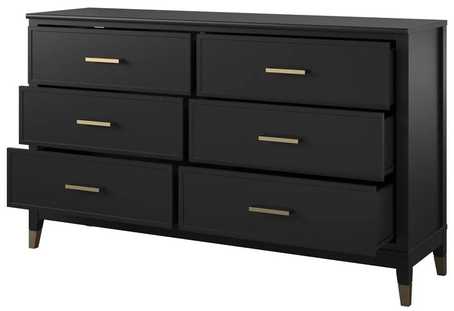 Černá komoda 144x85x41 cm Westerleigh – Støraa