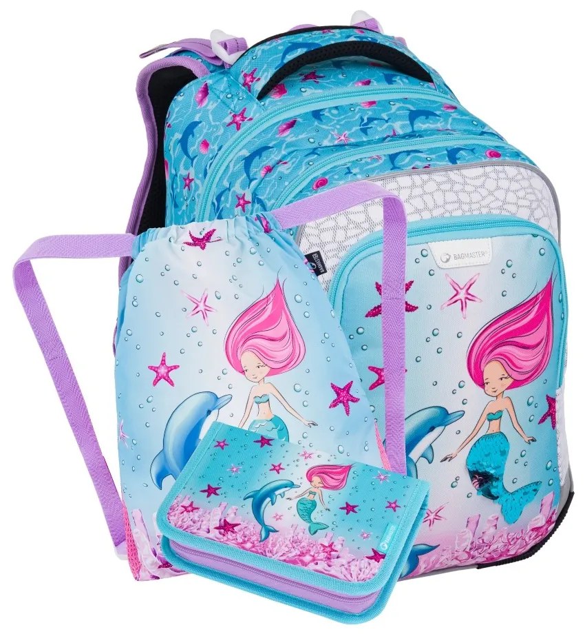 Bagmaster LUMI 24 A malý školní set pro prvňáčky – mořská panna