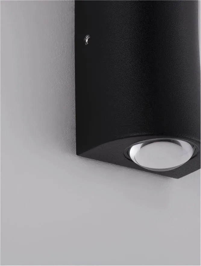 NV 9026116 Venkovní nástěnné svítidlo AZAR černý hliník a akryl LED 2x2W 3000K 500mA 100-240V 68st. IP54 světlo nahoru a dolů - NOVA LUCE