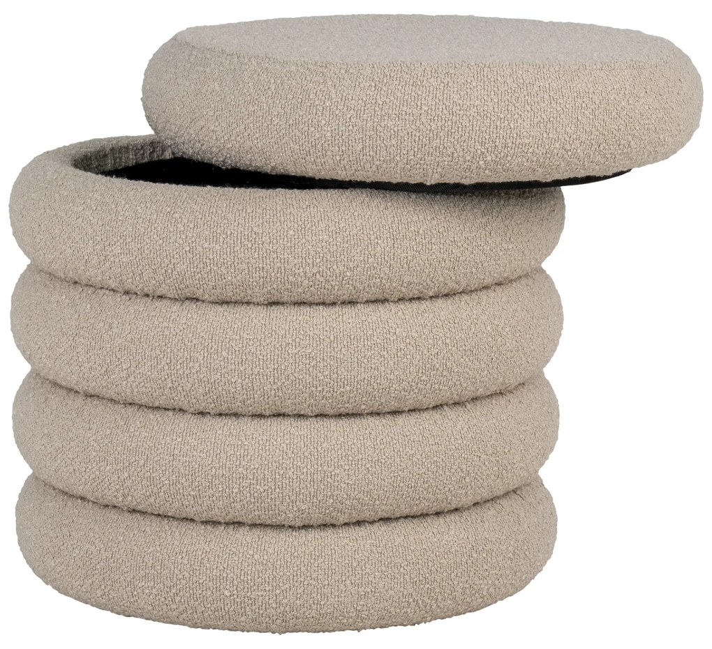House Nordic Béžový pouf BROOKLYN s úložným prostorem 1501223