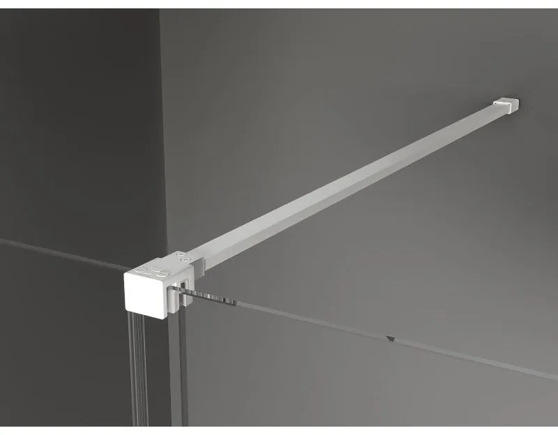 Mexen Velar, posuvné dveře do otvoru 90x200 cm, 8mm čiré sklo, bílá, 871-090-000-01-20