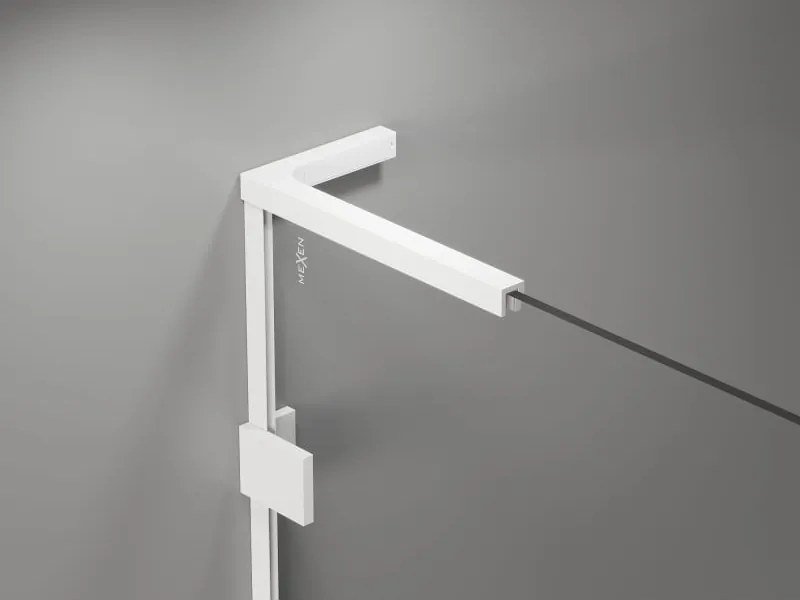Mexen Lunar-B L sprchové dveře pravé 120 cm, transparentní, bílé - 832SL-120-050-20-00-P