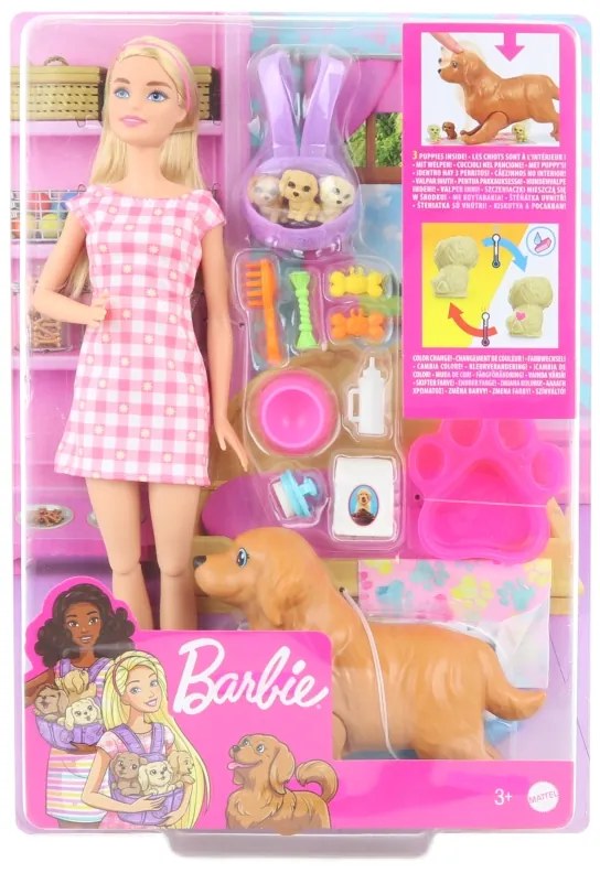 Barbie Novorozená štěňátka HCK75