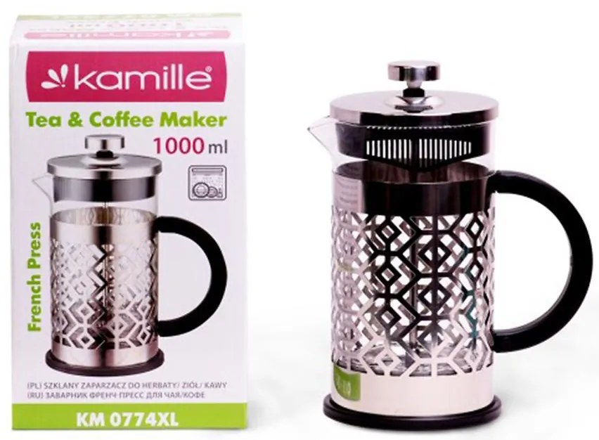 Konvička na čaj/kávu French Press 1000ml