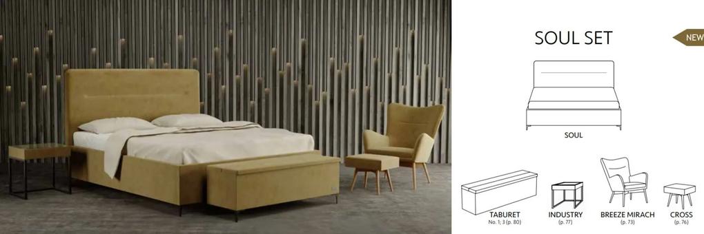 Materasso Designová postel čalouněná SOUL - bočnice ROZMĚR: 120 x 200 cm