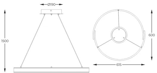Zuma Line MD4417-1M-3BGD - LED Lustr na lanku LINOS LED/30W/230V černá/zlatá