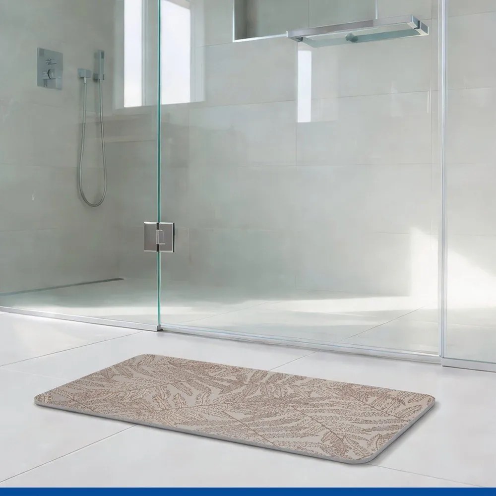 Světle hnědá z křemeliny koupelnová předložka 39x60 cm Dafni – Wenko