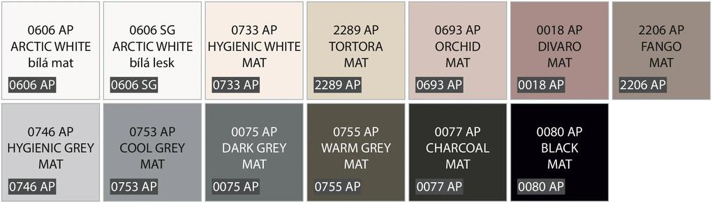 Intedoor OMP ZS LED zrcadlová skřínka 110x72cm OMP ZS 110 Barva: 0746AP Hygienic Grey Mat