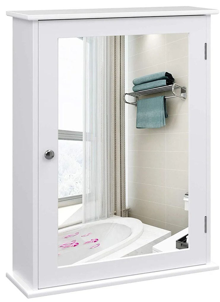 Rongomic Koupelnová skříňka se zrcadlem CLAIRE bílá