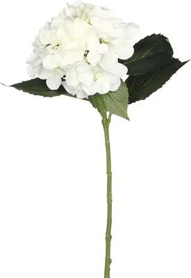 Umělá květina hortenzie bílá 51 cm