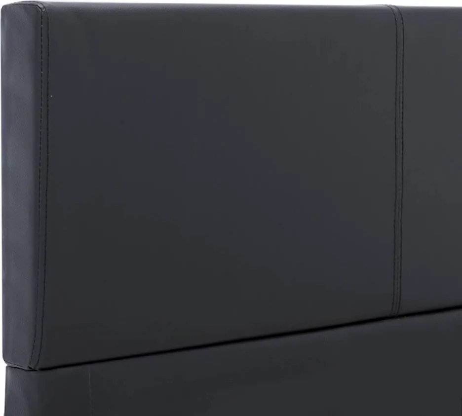 Rám postele černý umělá kůže 100 x 200 cm 284769
