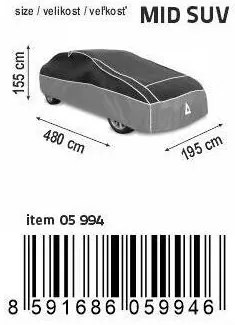Compass Ochranná plachta proti kroupám PREMIUM MID SUV 480 x 195 x 155 cm