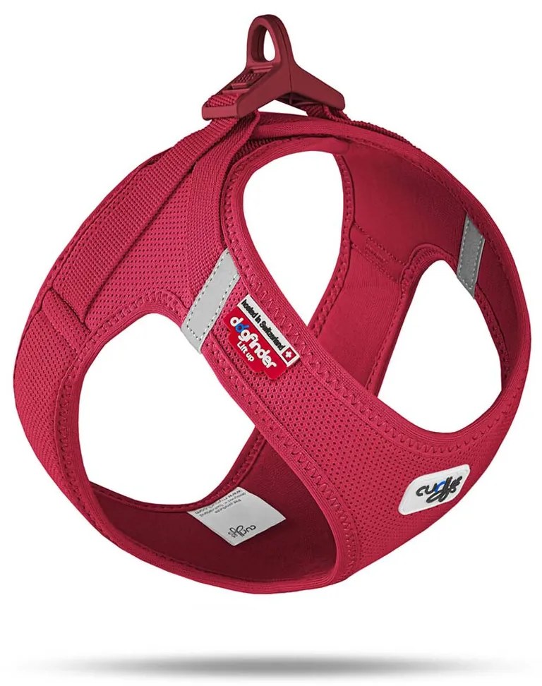 CURLI Postroj pro psy se sponou Air-Mesh Red XS, 3-5 kg