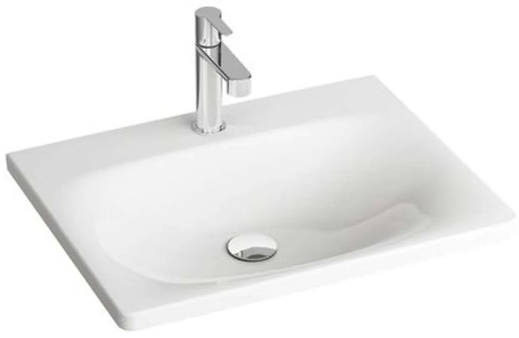 Ravak Balance - Umyvadlo 60x47 cm, s 1 otvorem pro baterii, bílá XJX01260000